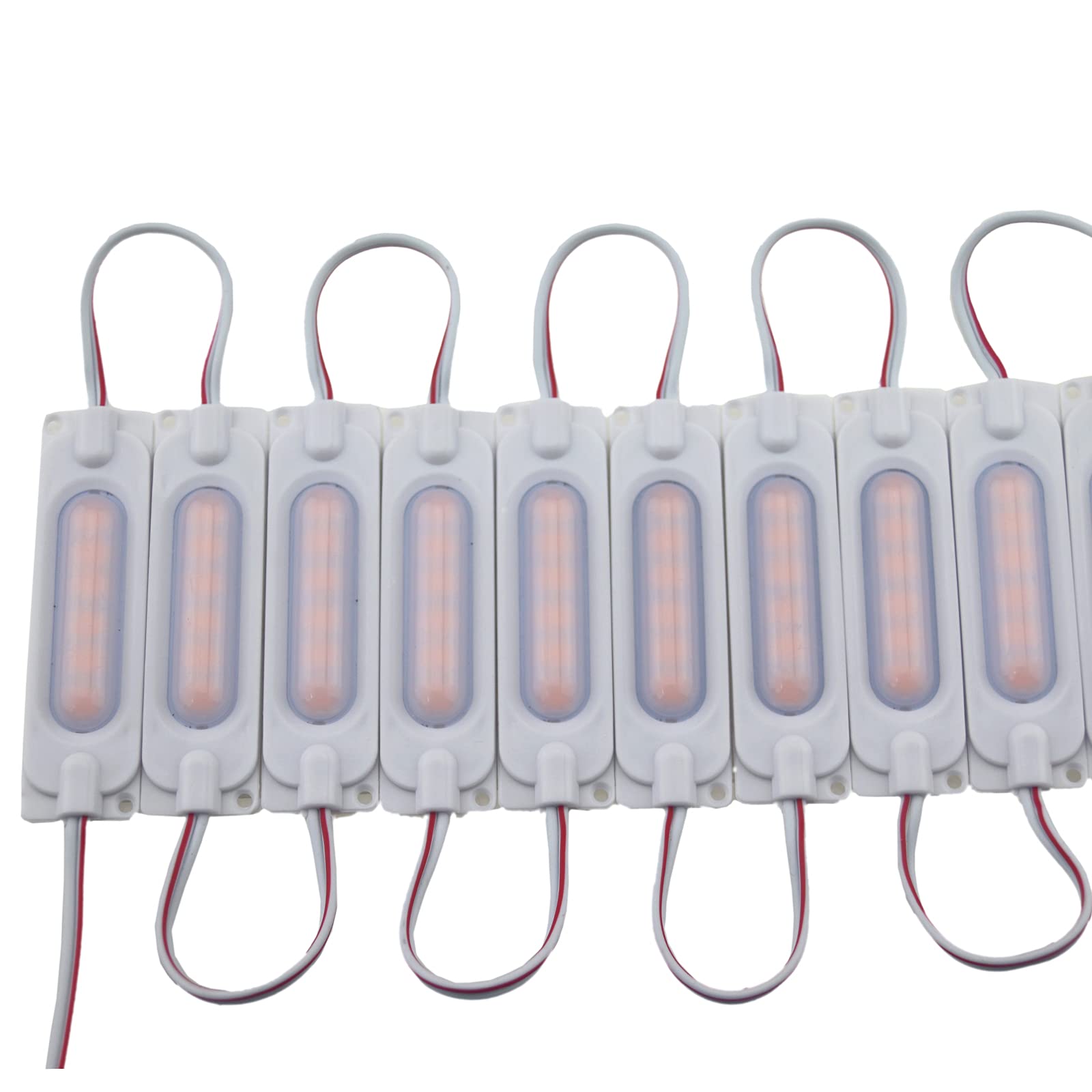 REXTiN Super Bright 200pcs 6 LED Module Lights for Letter Sign Advertising Signs 5050 led Sign Lights Waterproof with Tape Adhesive Backside (Warm White)