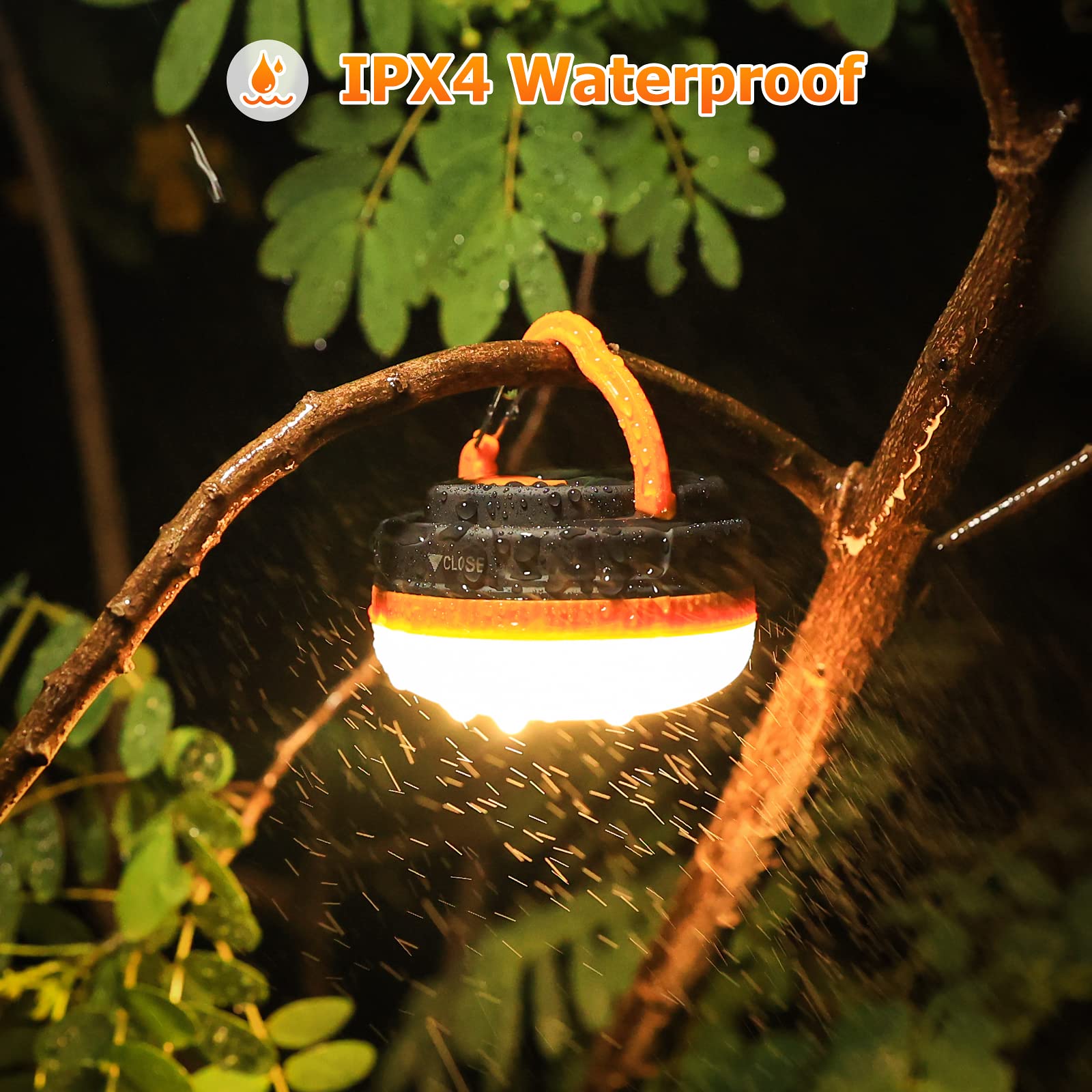 Yizhet 2 Pack LED Camping Lantern, USB Rechargeable Camping Lamp Flashlights & Power Bank, Camping Light with Magnetic Base 3 Modes Waterproof Portable Outdoor Tent Light for Hiking Fishing Camping