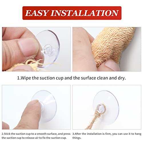 Litoexpe 10 Pieces Clear Suction Cups Without Hooks Without Holes, Small Professional Strength Sucker Pads for Home Decoration and Organization, 0.8 Inch/20mm