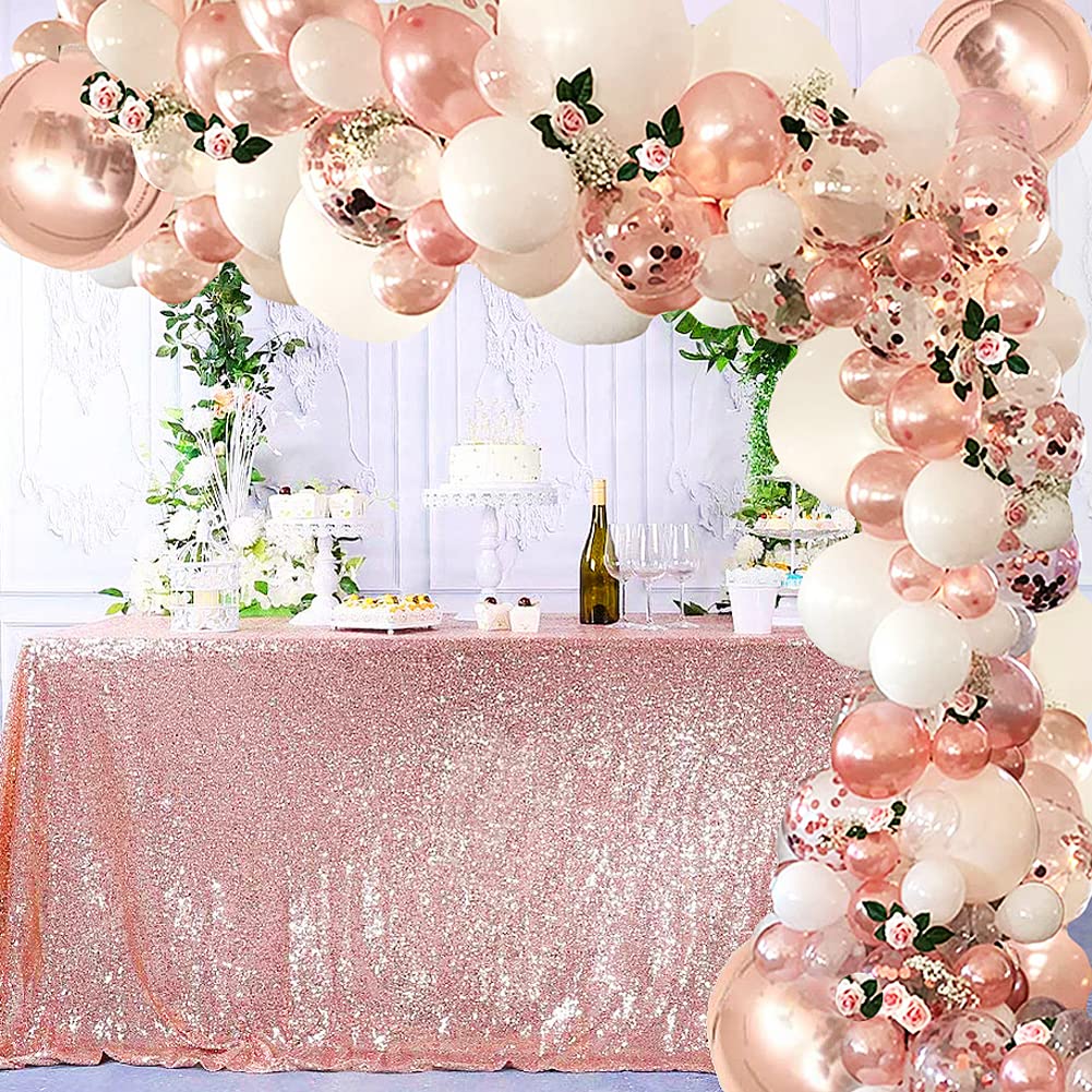 Rose Gold Balloon Arch kit Balloon Garland Confetti Latex Balloons Arch for Bridal Shower Valentine's Day Baby Shower Wedding Birthday holiday Party Decorations Supplies for Girls and Women