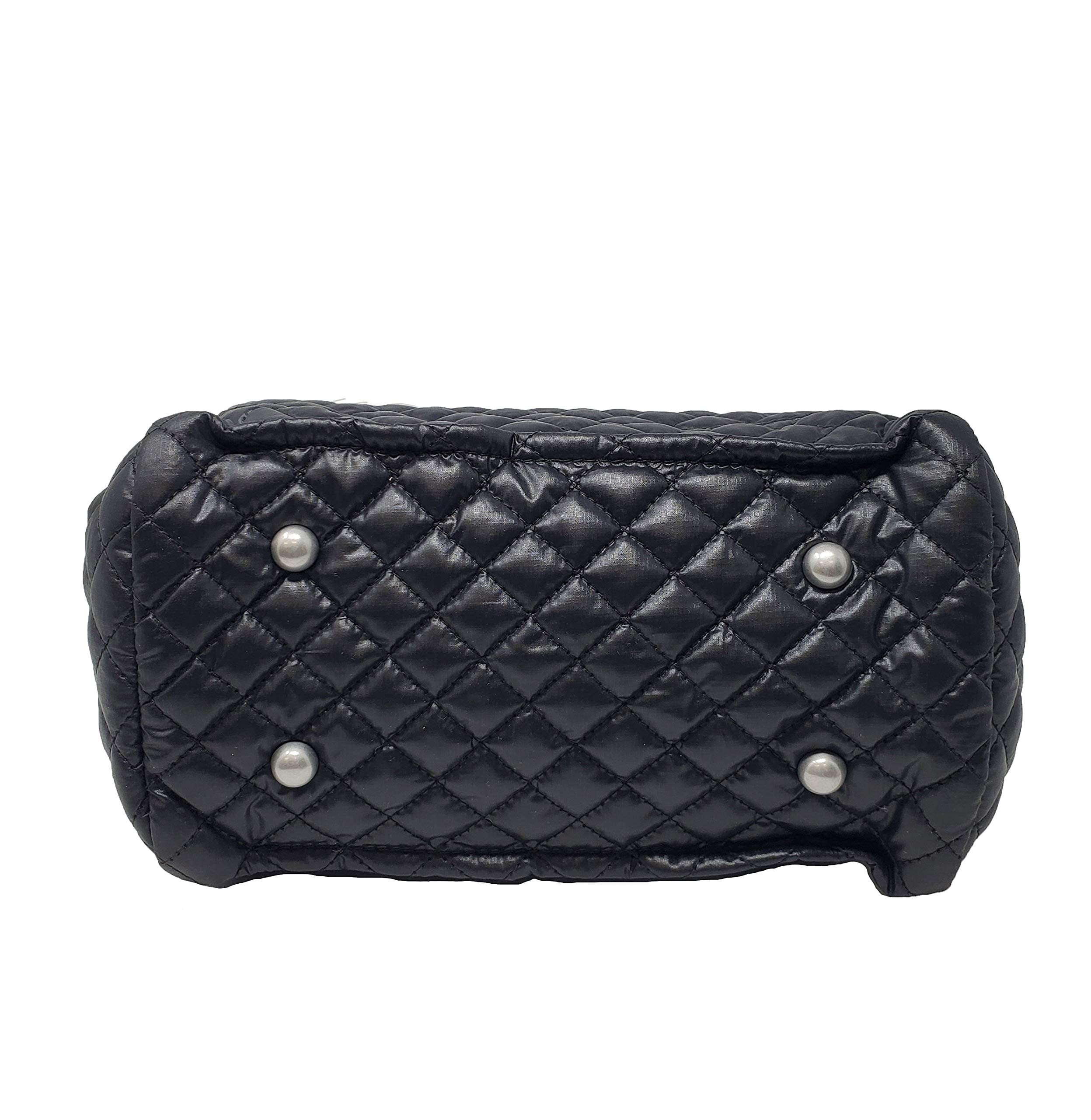CLARANY Quilted Small Mini Tote water repellent (Black)