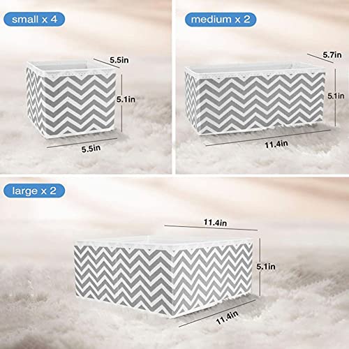 PHILISENMALL 8pcs Drawer Storage Organizer Versatile Sturdy Storage Box for Socks Underwear Bra