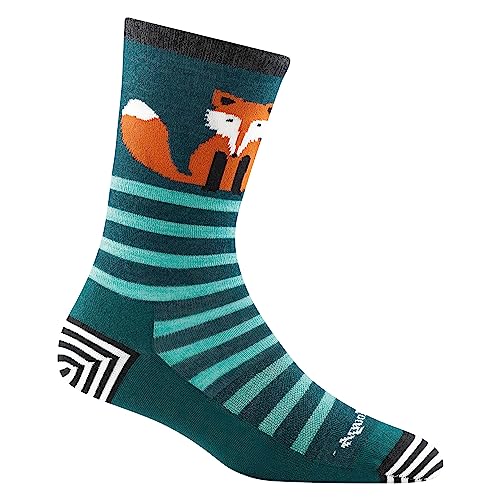 Darn Tough 6037-N-8008-04 Animal Haus Crew Lightweight Dark Teal Medium