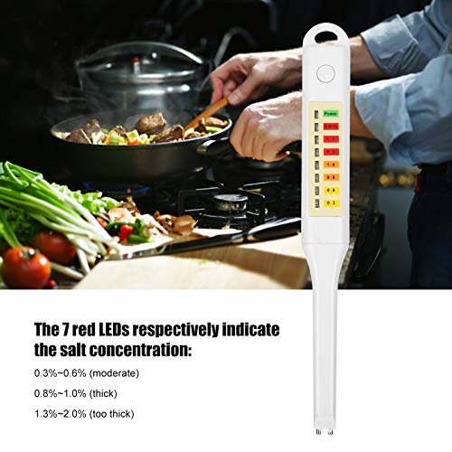 Ertuan LED Electronic Food Salt Salinity Tester - Household Portable Soup Salinity Meter Accessory, Salinity Tester Salinometer, LED Salinity Meter, Electronic Salinometer, Food Salinity Tester