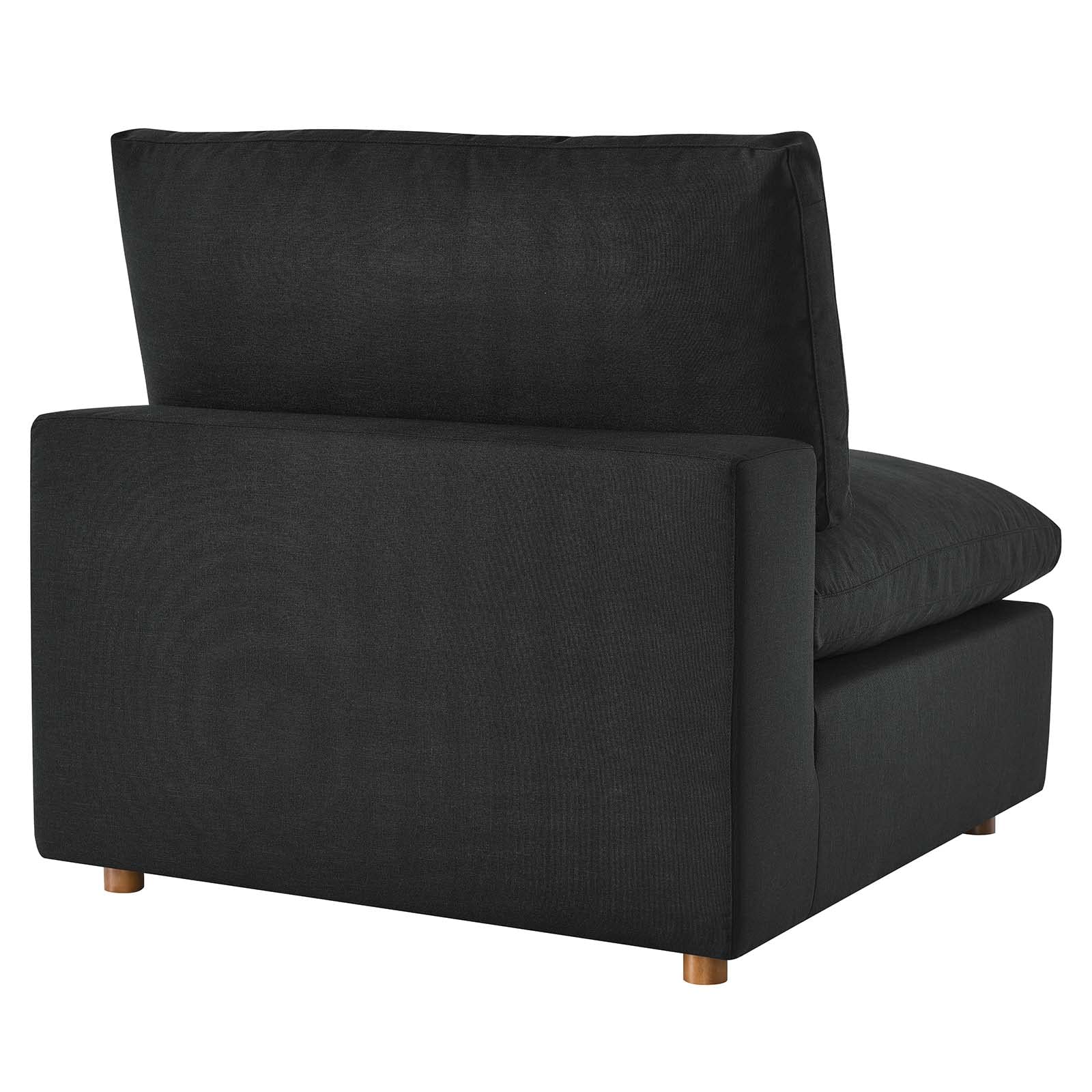 Modway Commix Down Filled Overstuffed 3 Piece Sectional Sofa Set, Armless Chair/Two Corner Chairs, Gray