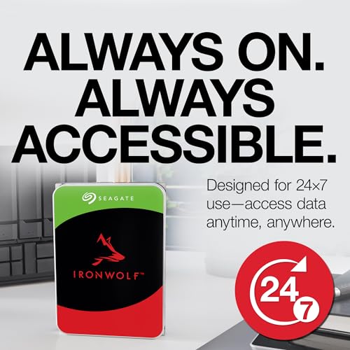 Seagate IronWolf ST4000VN006 4 TB Hard Drive - 3.5" Internal - SATA (SATA/600) - Conventional Magnetic Recording (CMR) Method