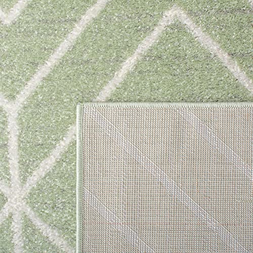 SAFAVIEH Adirondack Collection 6' Square Sage/Ivory ADR241Y Modern Geometric Non-Shedding Living Room Dining Bedroom Area Rug