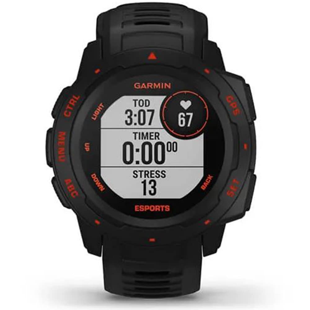 Garmin 010-02064-73 Instinct E-Sports Edition Smartwatch, Black Lava Bundle with 2 YR CPS Enhanced Protection Pack