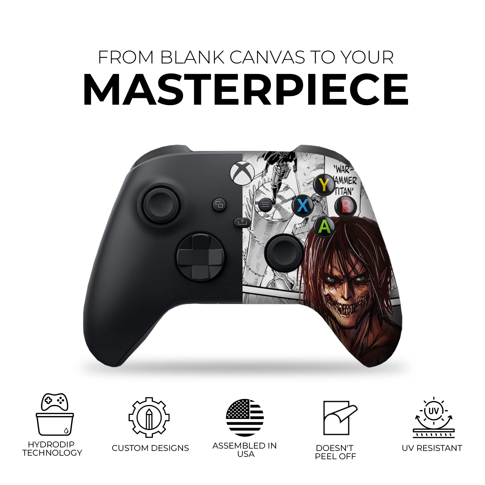 DreamController Assassins Creeed Valhalla Custom X-box Controller Wireless compatible with X-box One/X-box Series X/S Proudly Customized in USA I Permanent HYDRODIP Print(NOT JUST A SKIN)(MODDED)