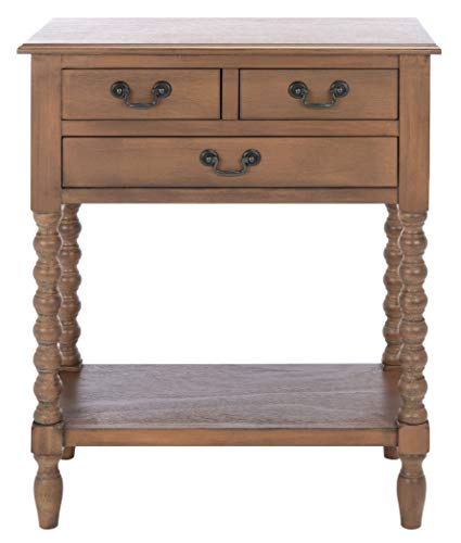 SAFAVIEH Home Collection Athena Brown 3-Drawer Console Table