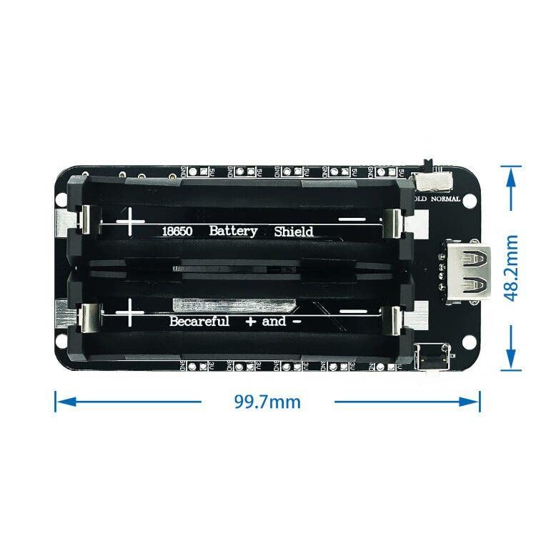 ESP8266 ESP32 Dual 18650 Lithium Battery Shield V8 5V 2.2A 3V 1A Mobile Power Bank Battery Charging Module Micro USB for Arduino