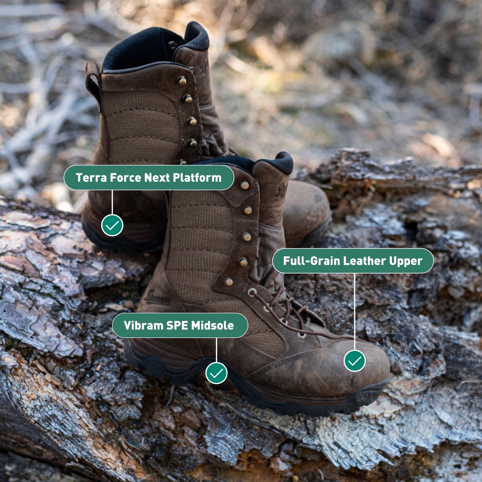 Danner Pronghorn 8” Hunting Boots for Men - Waterproof Gore-Tex and Full-Grain Leather, Cushion Midsole, Torsion Shank, and Vibram Traction Outsole, Brown - 11.5 D
