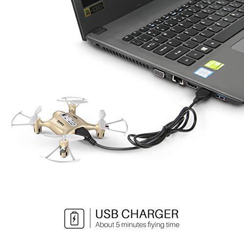Pocket Drones for Kids with Headless Mode,Altitude Hold,3D Flip,2.4Ghz Nano LED Small RC Quadcopter,Easy to Fly Indoor Helicopter Plane for Beginners
