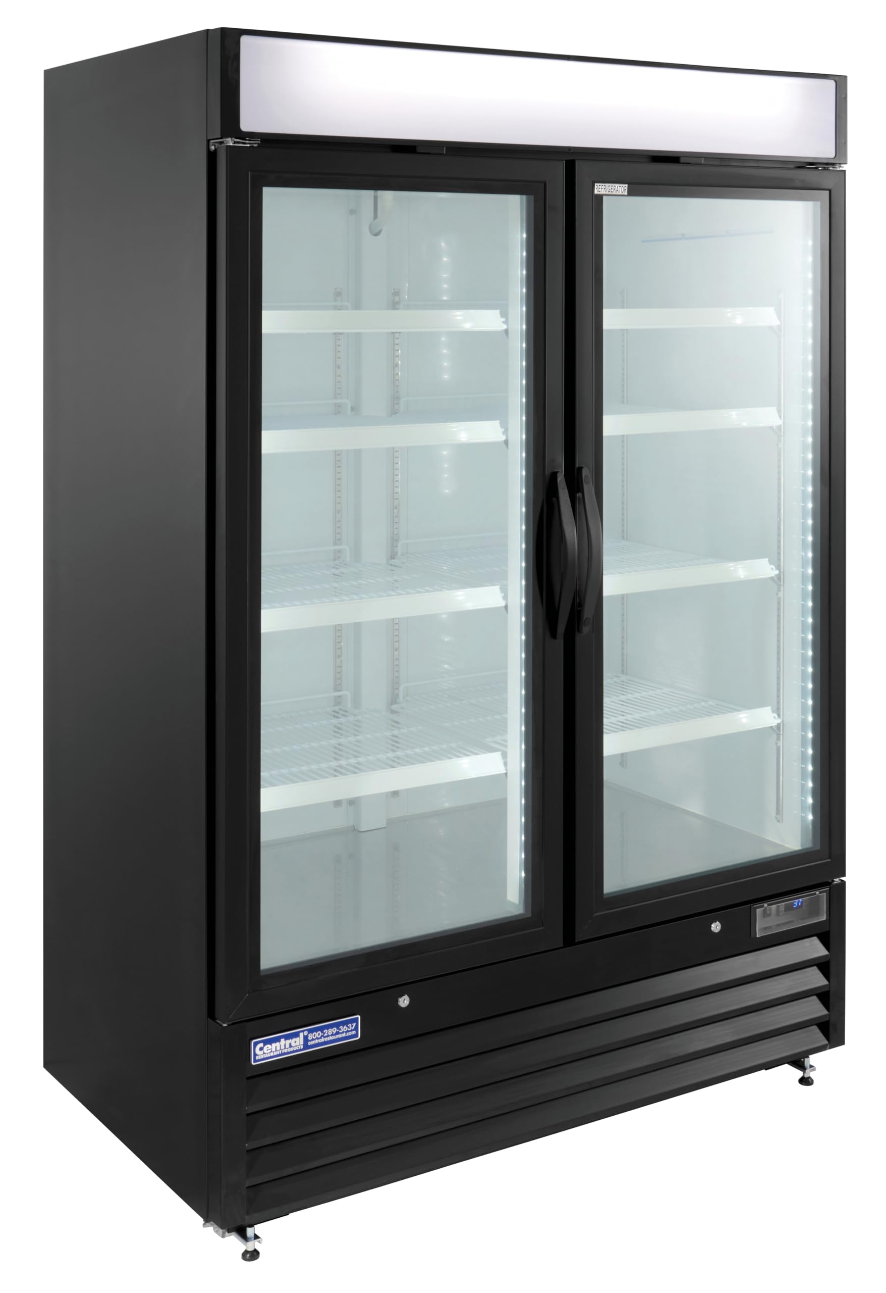 Kratos Commercial Display Refrigerator- Swing Glass 2 Door Merchandiser- 54" W 48 cu ft (69K-720)