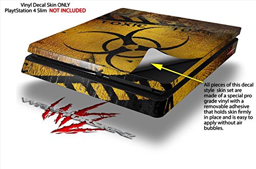 Vinyl Decal Skin Wrap compatible with Sony PlayStation 4 Slim Console Toxic Decay (PS4 NOT INCLUDED)