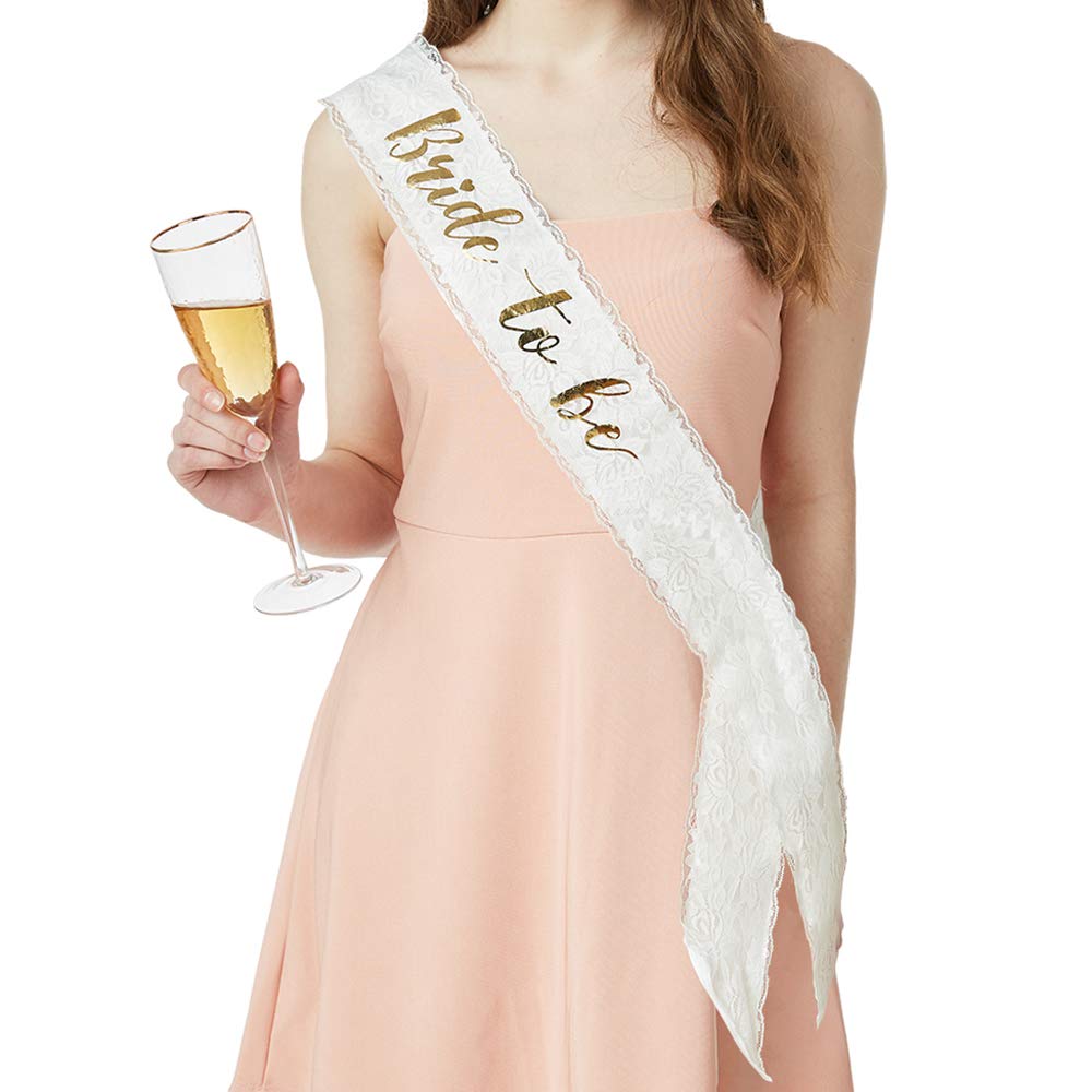 YULIPS Bride To Be Sash - Bachelorette Party Sash Bridal Shower Hen Party Wedding Decorations Party Favors Accessories