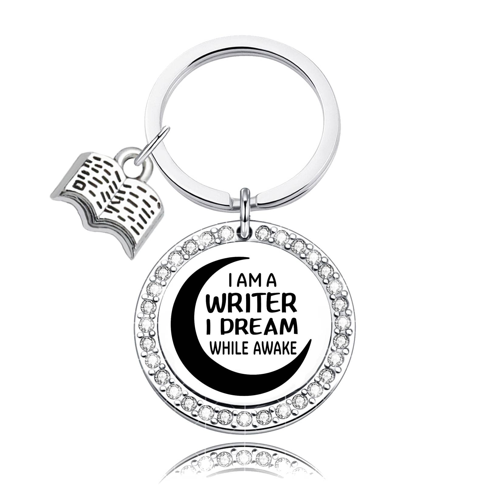 CWXLGH Writer Gift Author Jewelry I Am A Writer I Dream While Awake Keychain Literary Gift for Author Novelist Writing Jewelry (Writer KS)