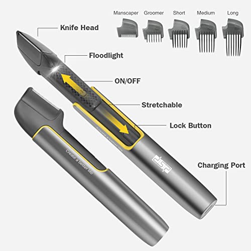 DSP Unisex Beard Trimmer - Waterproof, Cordless, and Compact for Men and Women