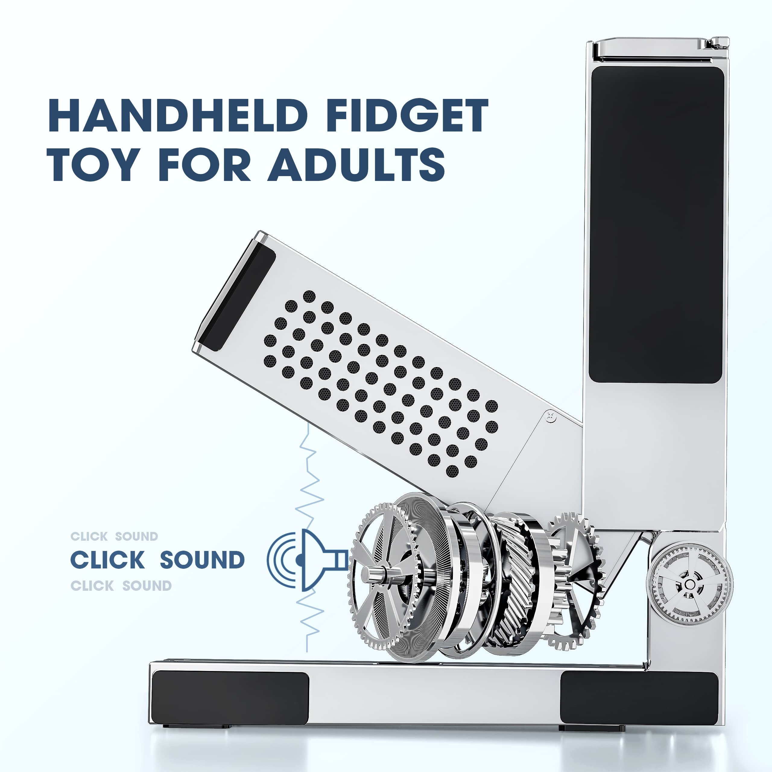 DUVOSS Aluminum Laptop Stand, Adjustable Laptop Riser with Wireless Speakers, Bluetooth V5.0, Ergonomic Computer Notebook Elevator Stand for MacBook Air Pro, Dell More 10-15.6โ Laptops, Silver
