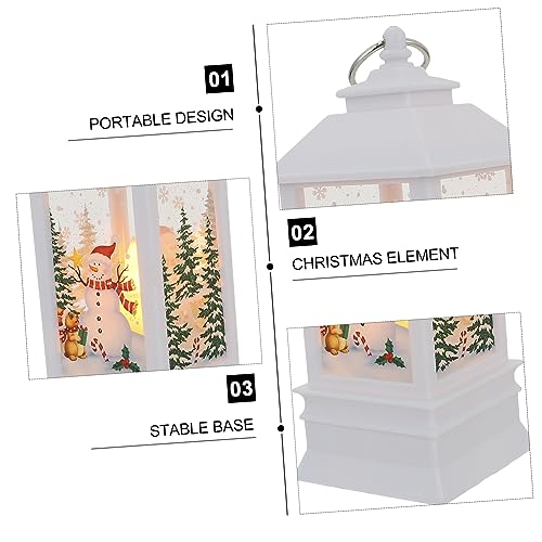 Portable Christmas Lights 1PC Portable Lantern Christmas Decor LED Lantern Christmas Snow Globe Lantern Decorative Lamp Glitter Lanterns Snowball Gift Decorate Night Light Music