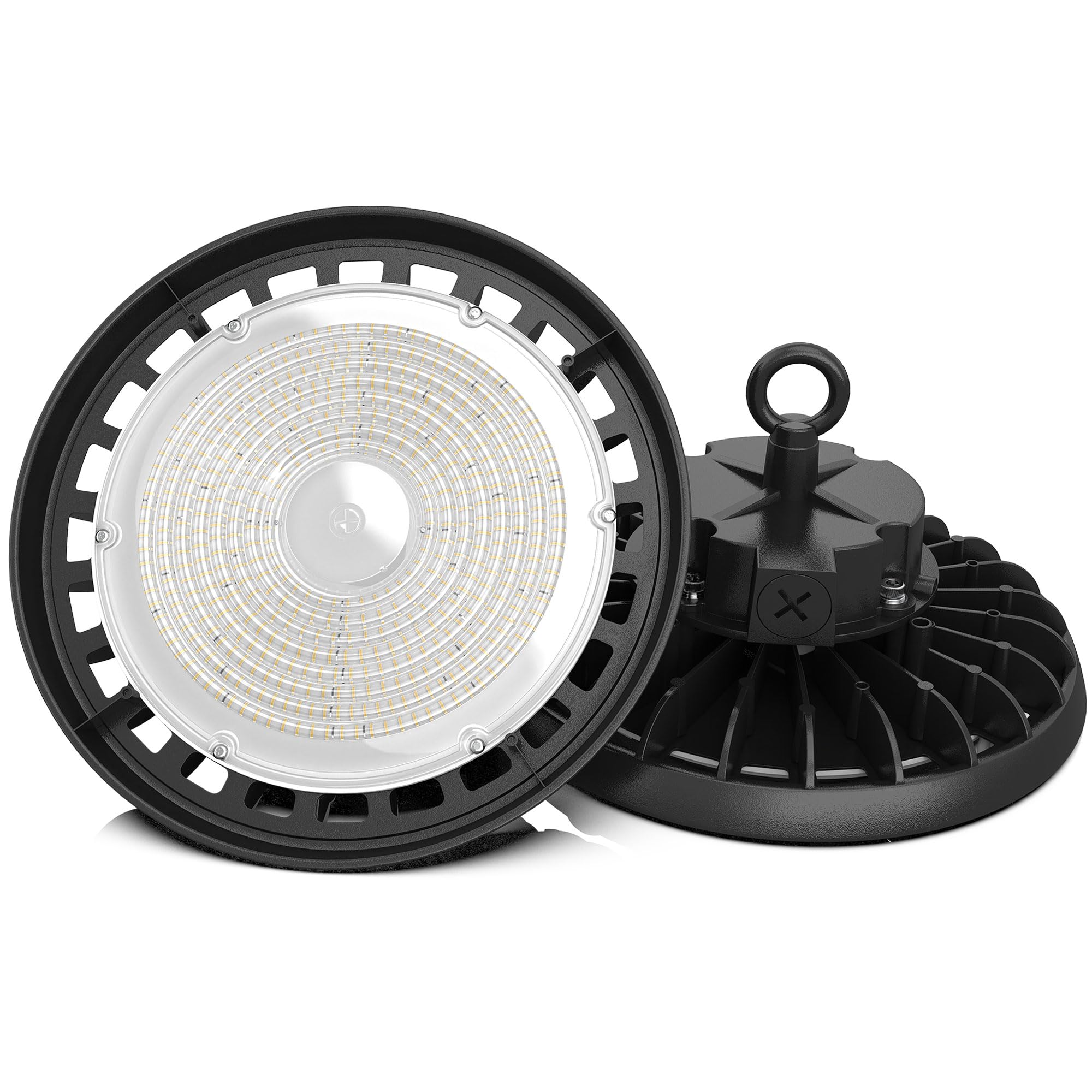 LEDMyplace UFO LED High Bay Light 200W/220W/240W Wattage Adjustable 37200LM, 5700K, 0-10V Dimmable, 120-277V, UL DLC Listed IP65 Rated Commercial Led Shop Lights for Warehouse, Factory, Garage, Gym