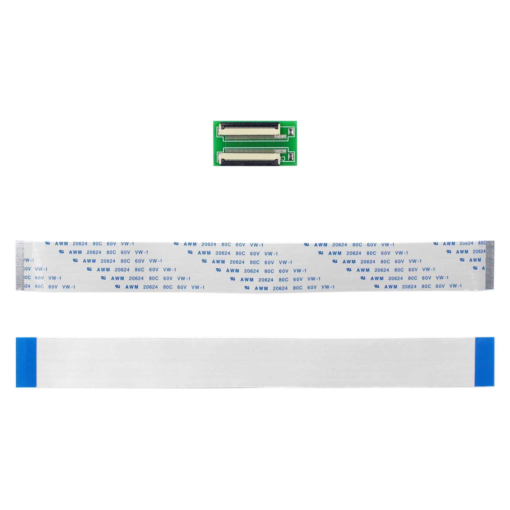 VSDISPLAY 40Pin to 40Pin ZIF 0.5mm Connector Adapter with Extension Flat Cable FFC Extend(Cable Length 200mm)