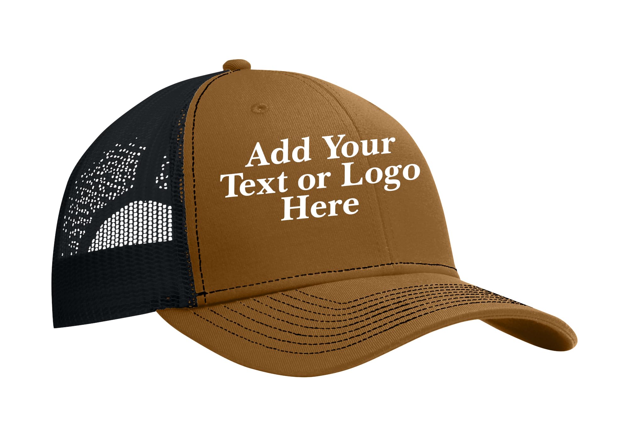 Custom Logo Embroidered Trucker Hats for Men Adjustable Snapback Mesh Cap Great for Outdoors Baseball Cap