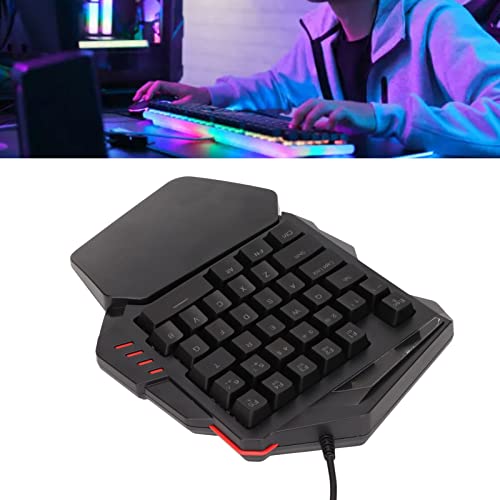 One-Handed Gaming Keyboard, 35 Keys Mechanical Numpad with RGB Backlit, G1/G2 Keys Macro Recording, Wired USB Numeric Keypad, Portable Mini Number Pad