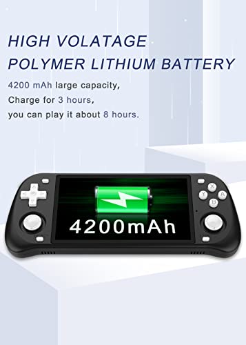 Powkiddy RGB10 MAX 2 Handheld Game Console, 5-Inch IPS Screen, 30000+ Retro Games, 4200mAh Battery, RK3326 Chip, Two-Player Online Games