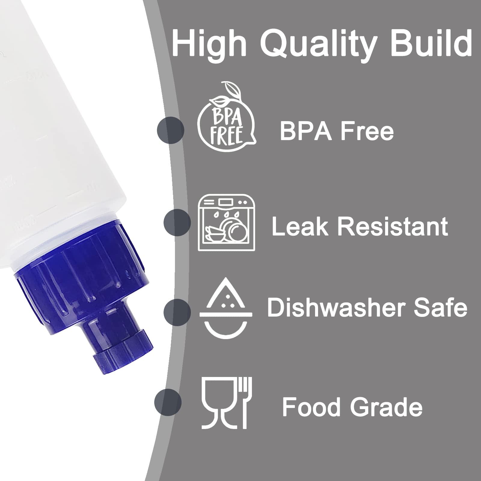 EDSRDUS HDPE Squeeze Bottles With Luer Lock And Multi Purpose Precision Applicator for Gluing Projects DIY Craft Painting Measuring E-Liquids Kitchen, etc (1oz+2oz+4oz, Translucent)