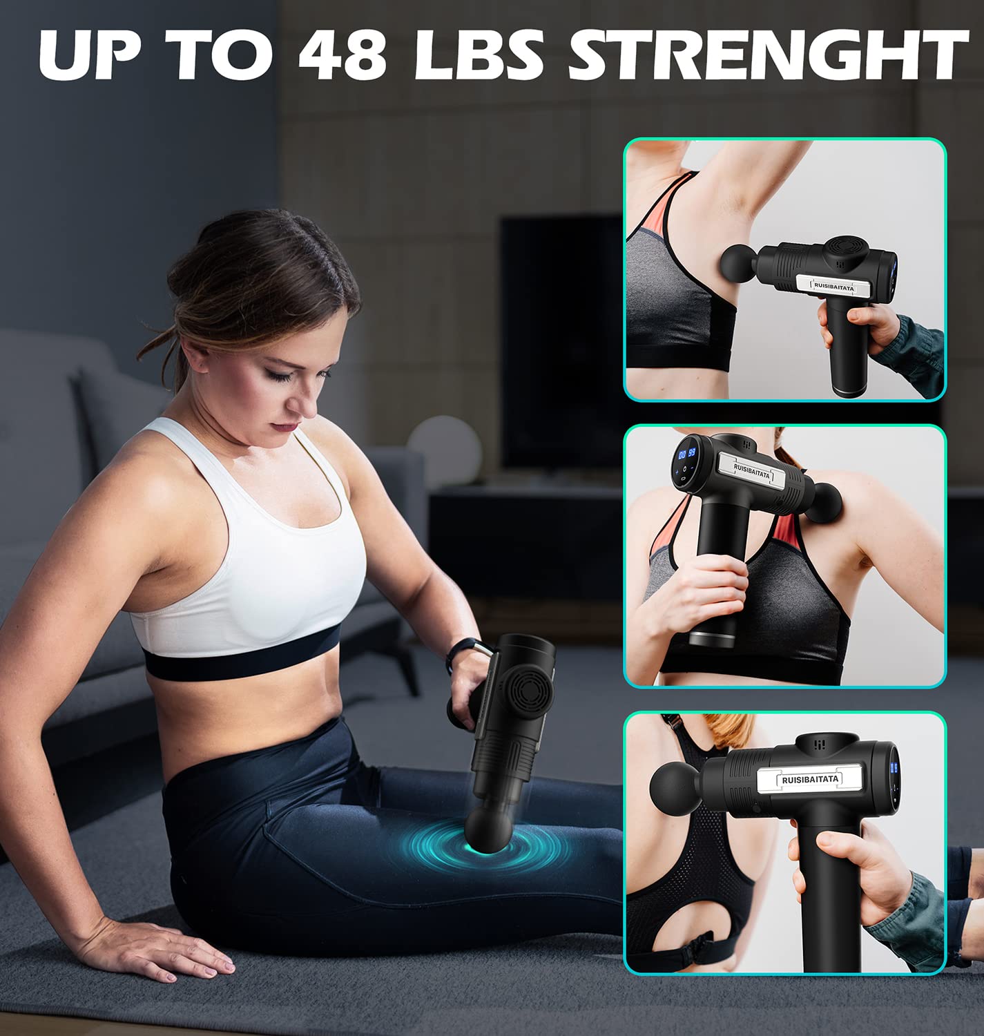 DACORM Massage Gun - Percussion Muscle Massage Gun for Athletes, Super Quiet Portable Electric Sport Massager, Handheld Deep Tissue Massager of Y8 Pro Max (Gray)
