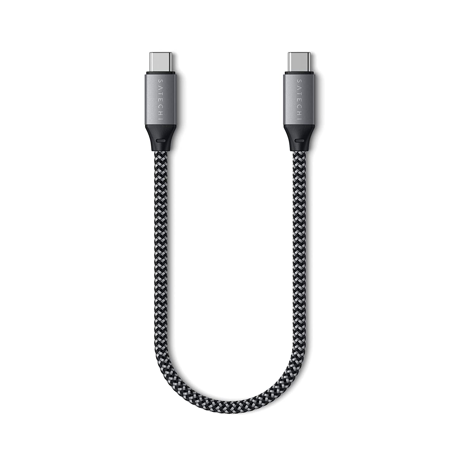 Satechi USB C to USB C 4.0 Pro Cable, 140W Power Delivery, 8K Resolution @ 60Hz, 4K @ 120Hz Single or 4K @ 60Hz Dual Display, 40Gbps Data Transfer, Downward Compatible to 2.0 USB C Devices (10in/25cm)