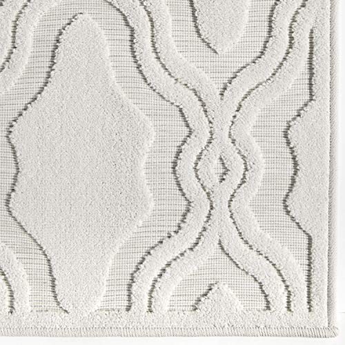 My Texas House by Orian Indoor/Outdoor Cotton Blossom Area Rug, 9' x 13', Natural