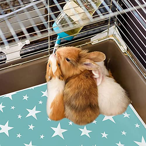 RUNANIA Guinea Pig Cage Liners, 3 Pack Washable & Reusable Guinea Pig Pee Pads for Rabbits Rats Hamsters Hedgehogs Small Animals