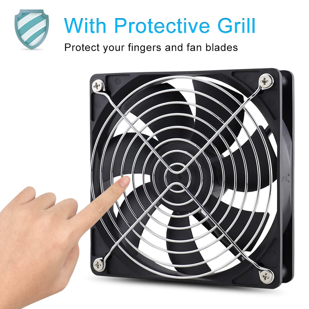 GDSTIME 120x25mm Ball Bearing Fan Bundle with Hydraulic Bearing 120x25mm Fan - 12V 2 Pin