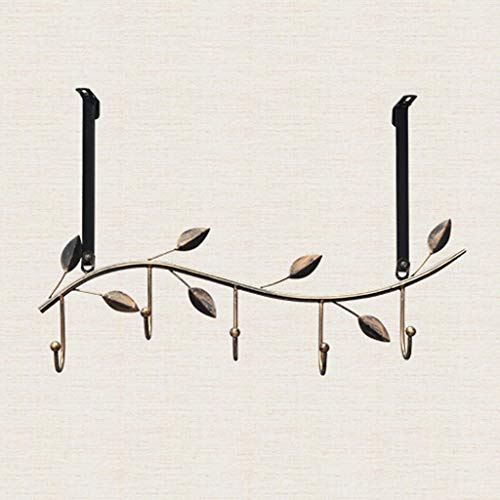 rUrEu Coat Hook Hanger, Modern Decorative Wall Frame, Adjustable Coat Hangers Over The Door, Suitable for Entryway Bedroom Living Room Kitchen Bathroom/Gold,Black