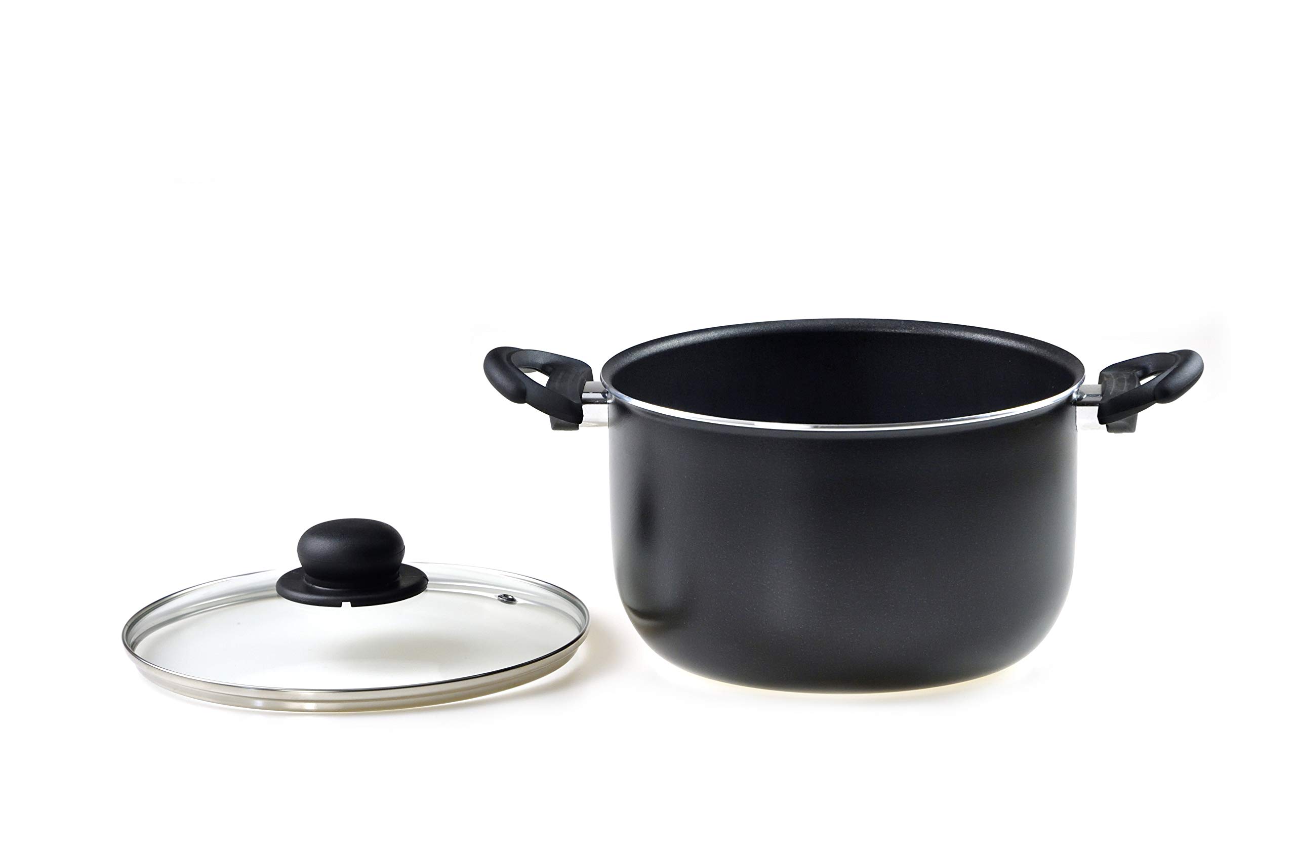 RAVELLI Italia Linea 30 Non Stick Stock Pot with Glass Lid (3.2 Quart)