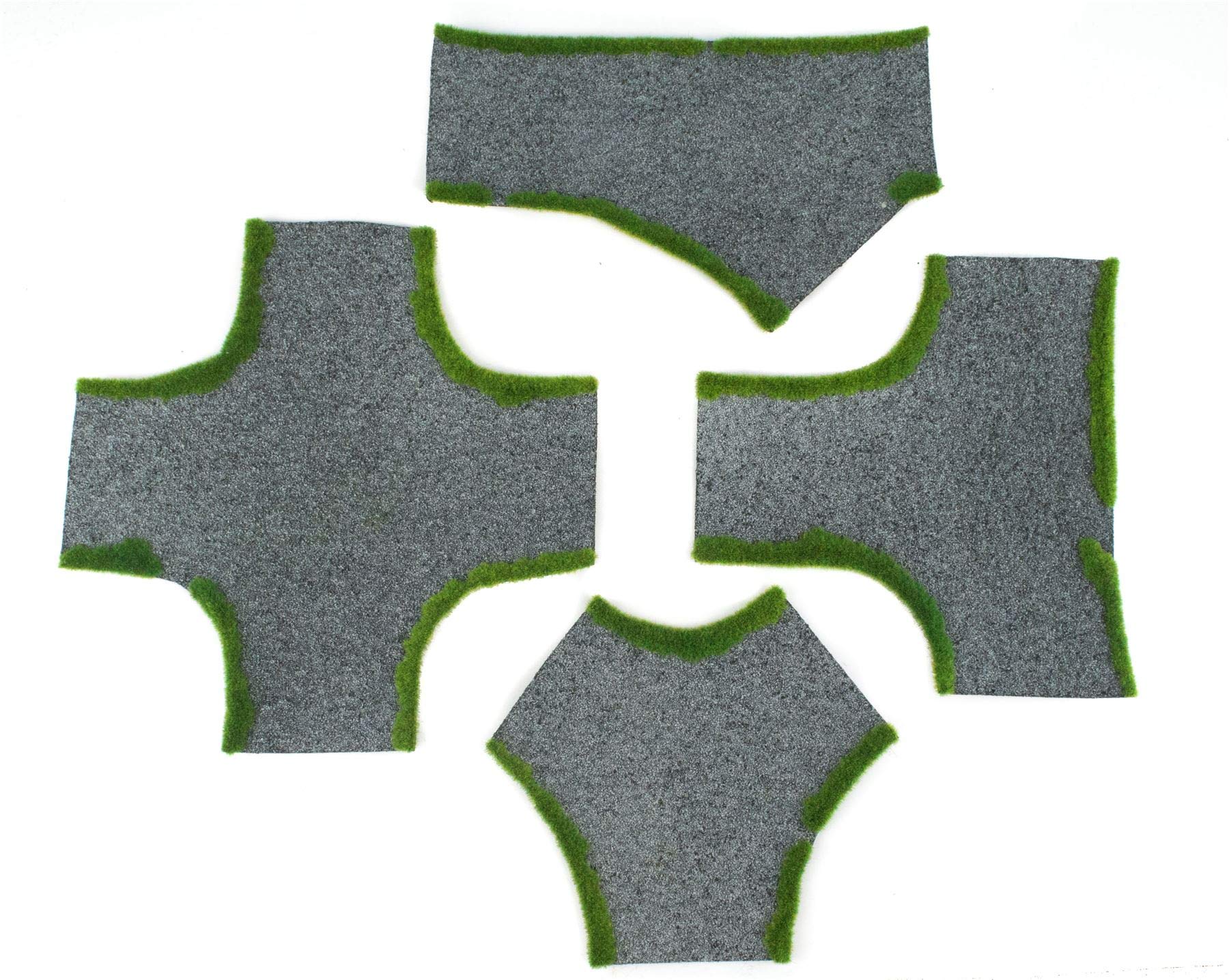 War World Gaming Road Junction, Straight & Curved Sections Full Set of 10 β 28mm Wargaming Scenery Terrain Model Diorama