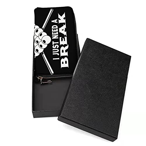 FunnyStar Billiards Women's Long RFID Hand Wallet Wristlet Clutch Purse PU Leather Handbag with Wrist Strap
