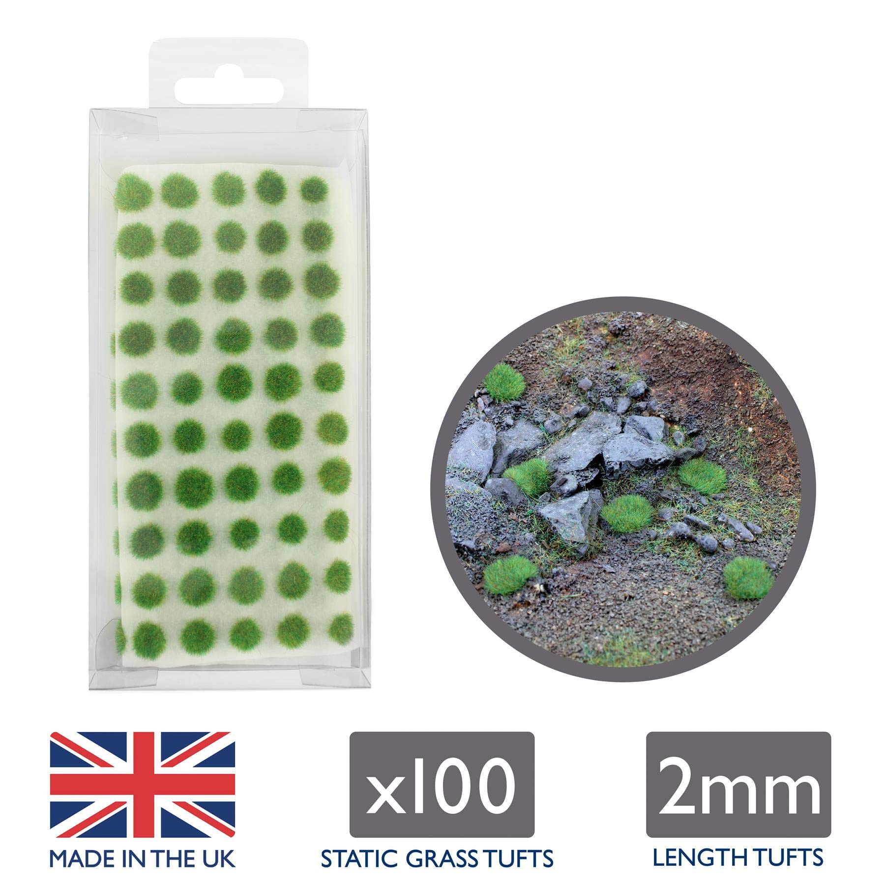 War World Scenics Early Spring 2mm Self Adhesive Static Grass Tufts x 100 β Railway Modeling Wargaming Terrain Model Diorama