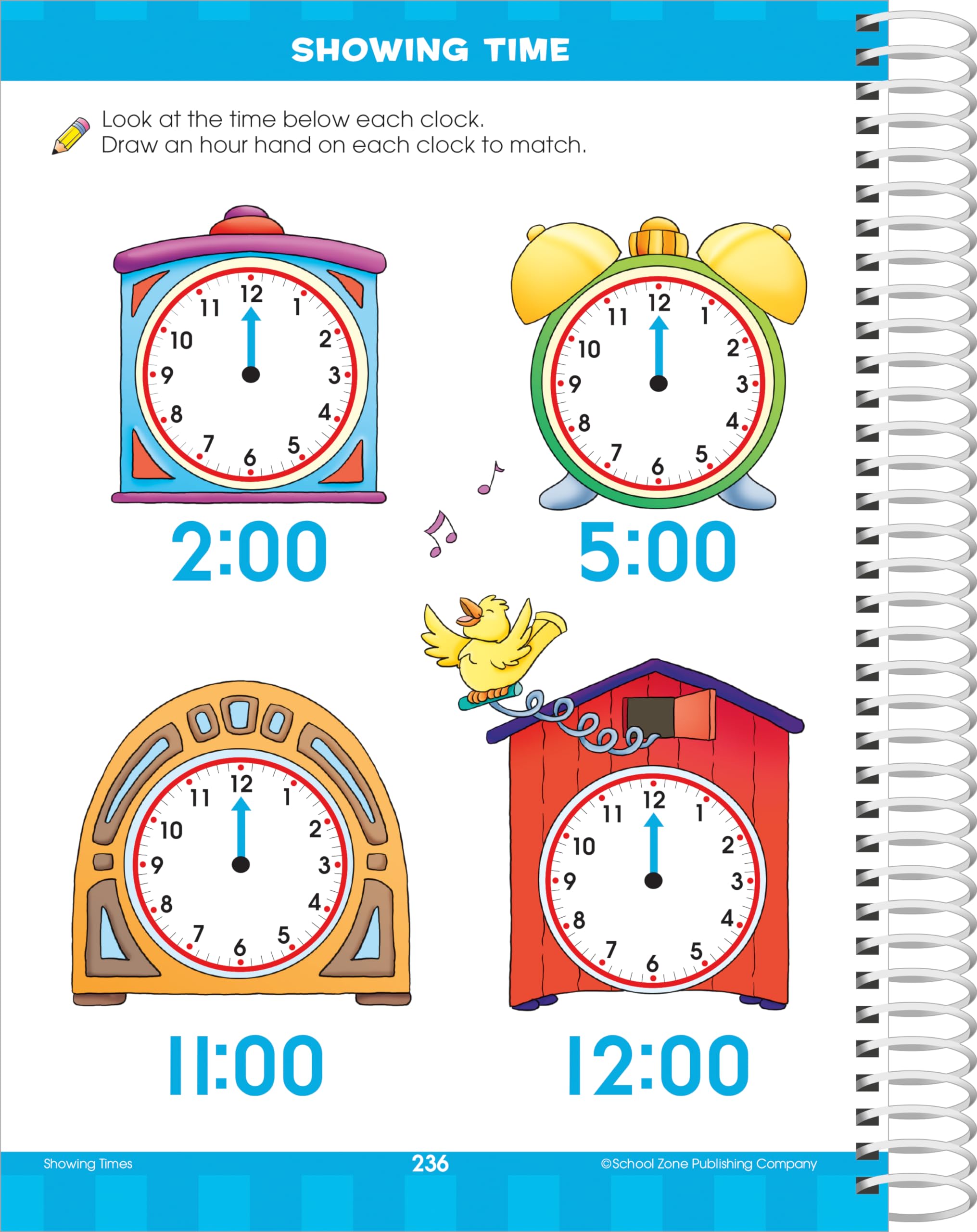 School Zone - Big Kindergarten Workbook - 320 Spiral Pages, Ages 5 to 6, Early Reading and Writing, Numbers 0-20, Basic Math, Matching, Story Order, and More (Big Spiral Bound Workbooks)