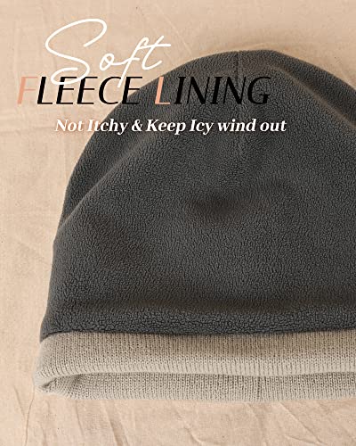 FURTALK Winter Hats for Men Women Fleece Lined Beanie Warm Cuffed Outdoor Skull Cap