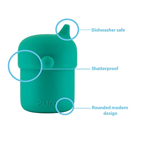 Pura my-my Silicone Sippy Cup 5oz/150ml - Training Cup, Reusable, Platinum Food Grade Medical Grade, Spill Proof Cups for Kids, Toddlers, Babies & Infants (Mint)