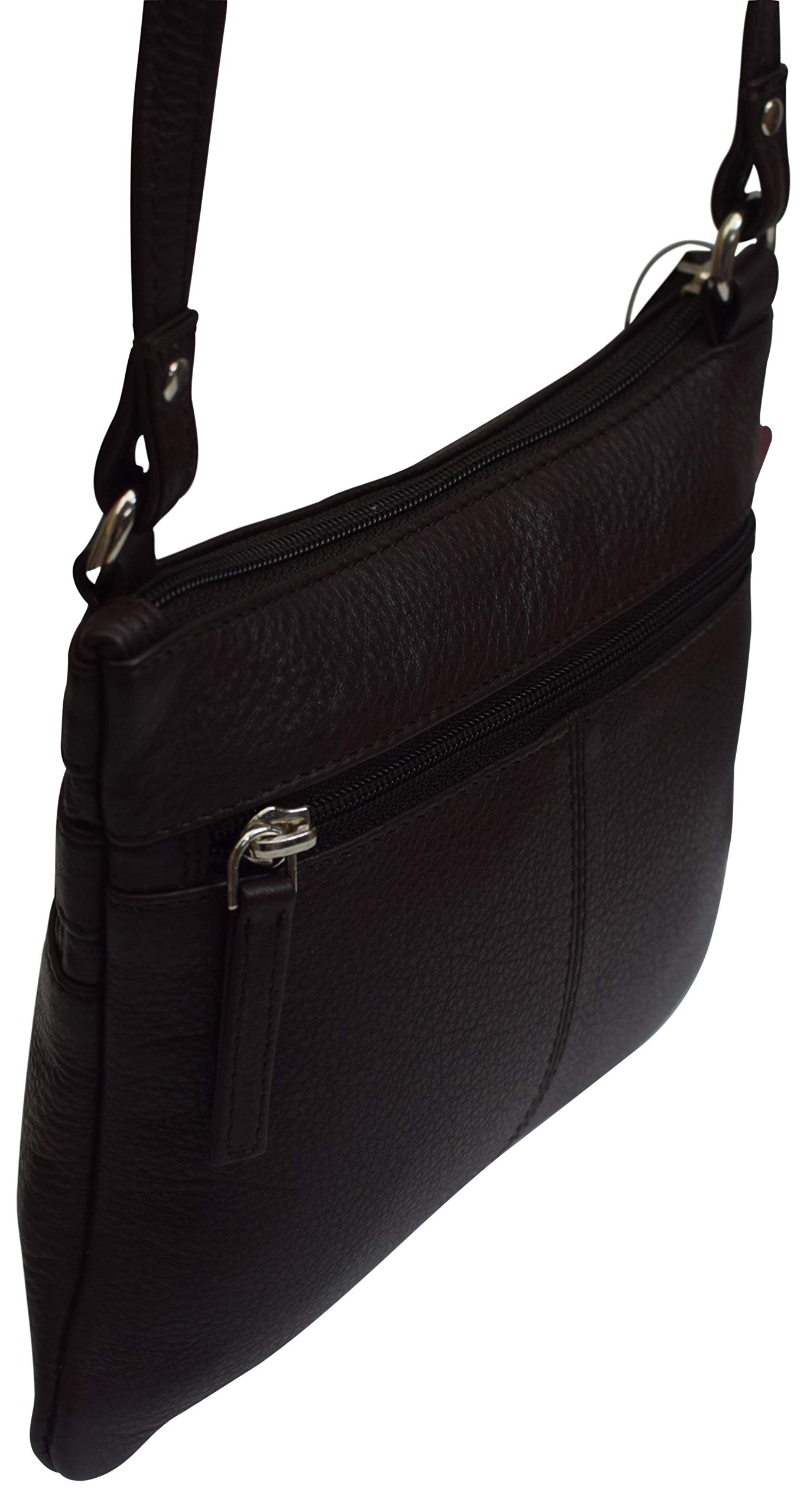 Swiss Marshall Womens Genuine Leather Small Crossbody Shoulder Designer Bag and Ladies Purse (Brown)
