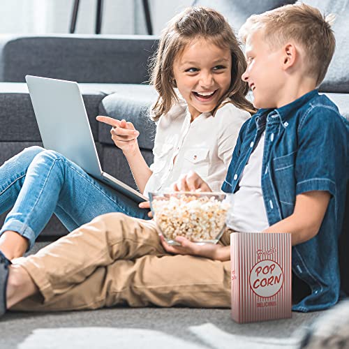 MT Products Popcorn Boxes for Party - 6 oz. (Pack of 30) - #8 Popcorn Buckets With Close Top - Great Popcorn Holder for Movie Night, Theater, Circuses, and Stadium