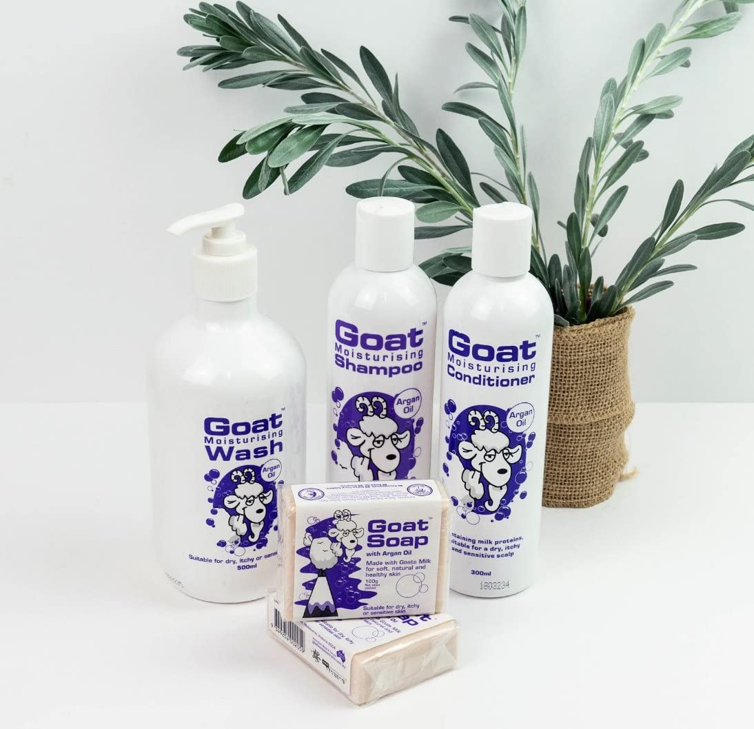 Goat Soap Moisturizing Shampoo & Conditioner Value Pack - Sulfate, Paraben, and Petrochemical Free - Shampoo and Conditioner Set - Coconut Oil