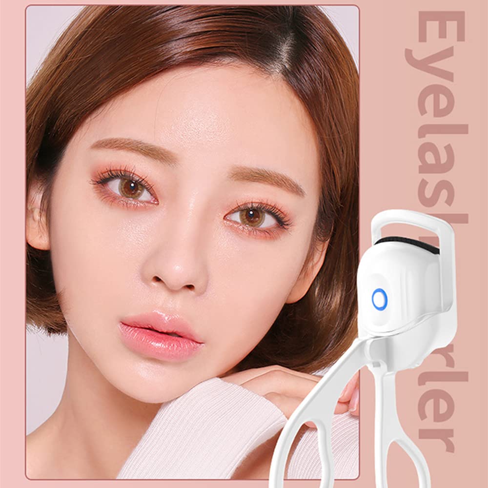 Electric Heated Eyelash Curler - Eyelash Curlers with 2 Heating Modes,Eyelash Curlers Heated with USB Rechargeable, electrico Lashes Curling Quick Natural Long Lasting Lash Tool Eyelash Curler (Pink)