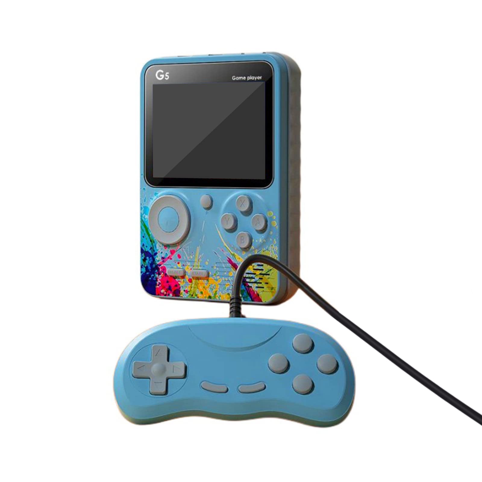 G5 Retro Handheld Game Console with 500 Classic FC Games, 3.0-Inch LCD Screen, Connected to TV Without Conversion Cable, 1000mAh Rechargeable Battery, Supports Two-Player Confrontation.