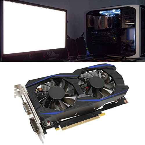 PUSOKEI GTX550Ti Graphics Card, 6GB 192BIT GDDR5 PCI E 2.0 Gaming Graphics Card, Support DirectX11, 3D Stereo Display, Dual Fan HD MI VGA DVI Graphics Card for Gaming PC