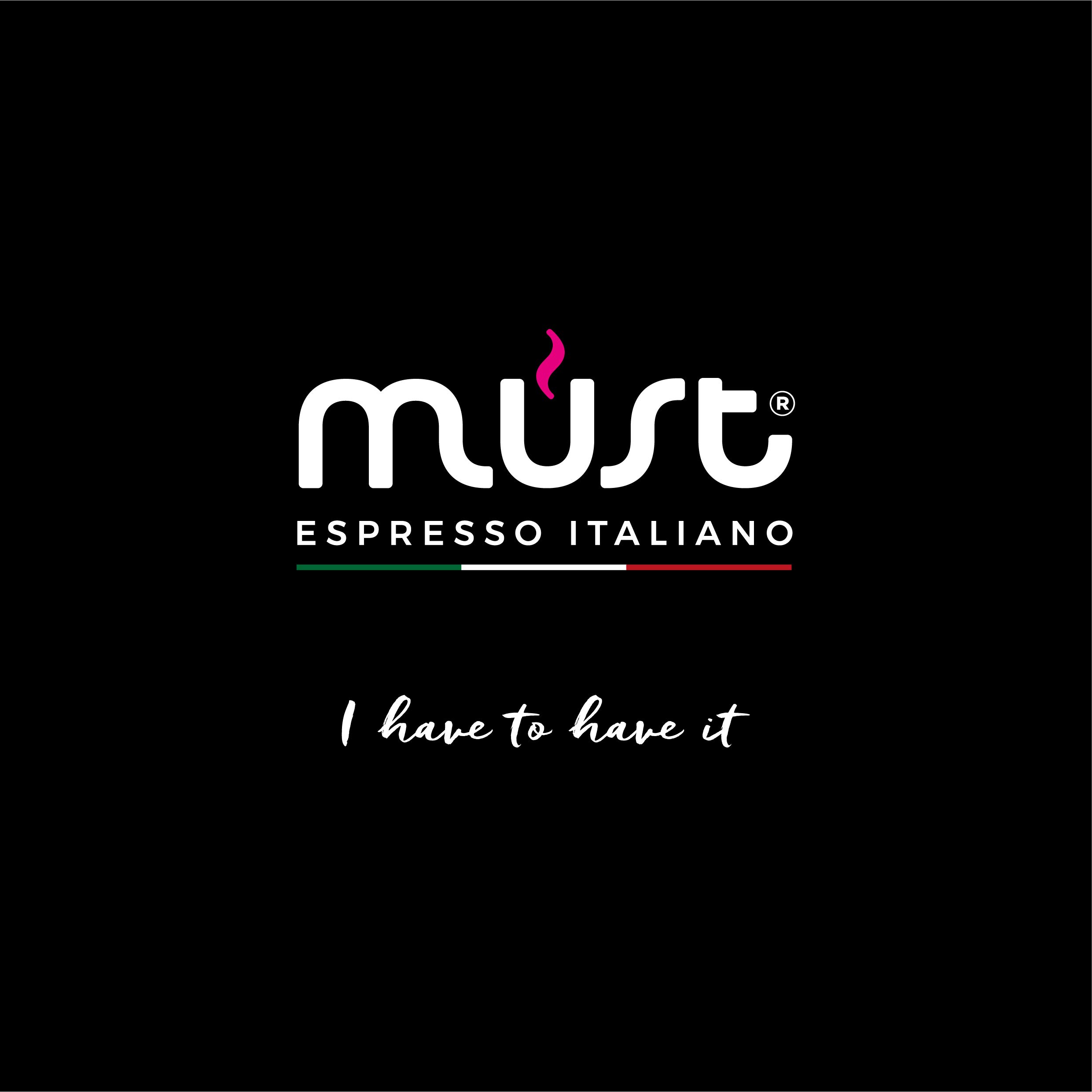 MUST, 100 Coffee Capsules in 100% Recyclable Aluminum, Ristretto Blend Intensity 7/8, 10 Packs of 10 Capsules, Compatible with Nespresso Machine, Made in Italy